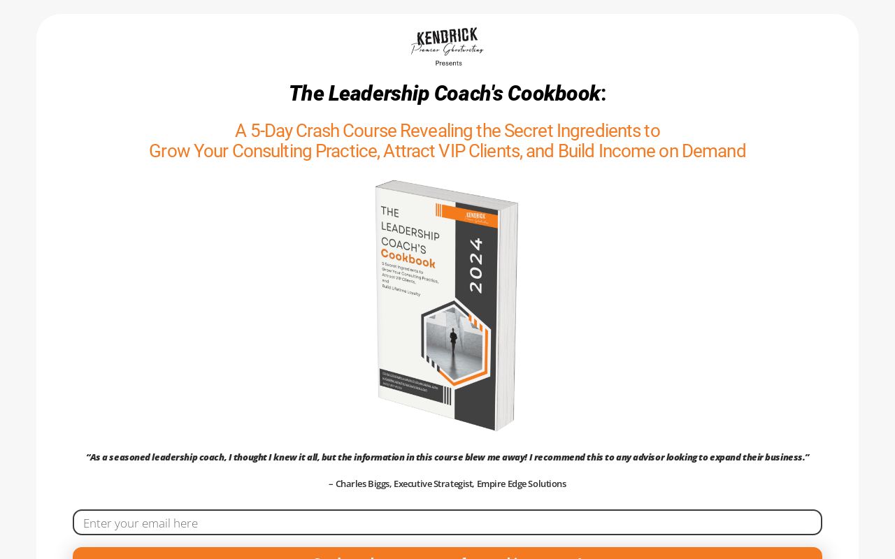 The Leadership Coach's Cookbook